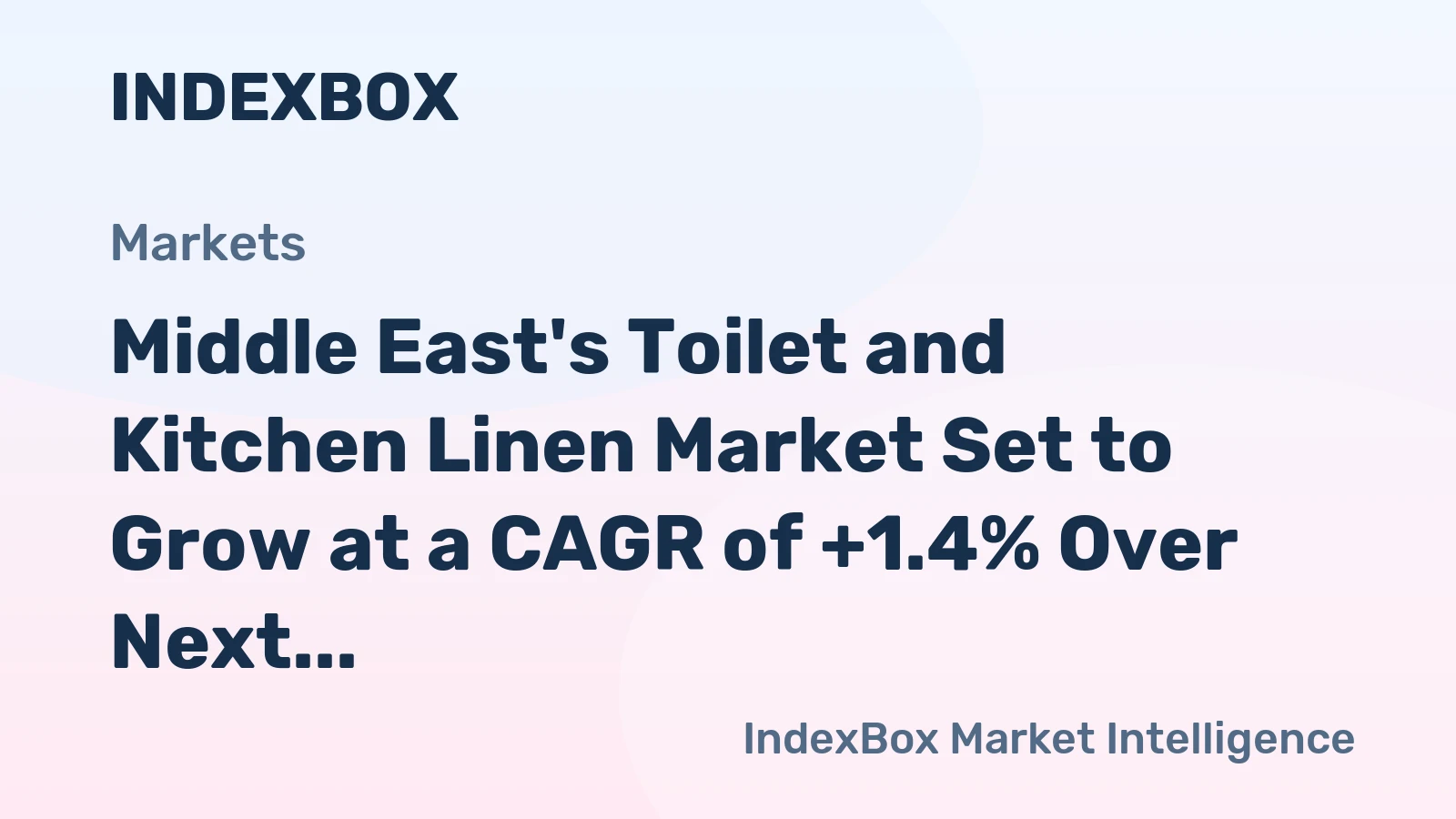 Middle East's Toilet and Kitchen Linen Market Set to Grow at a CAGR of +1.4% Over Next Decade