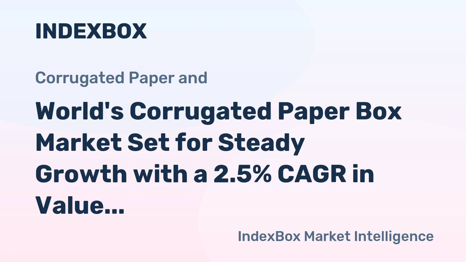 World's Corrugated Paper Box Market Set for Steady Growth with a 2.5% CAGR in Value Through 2035