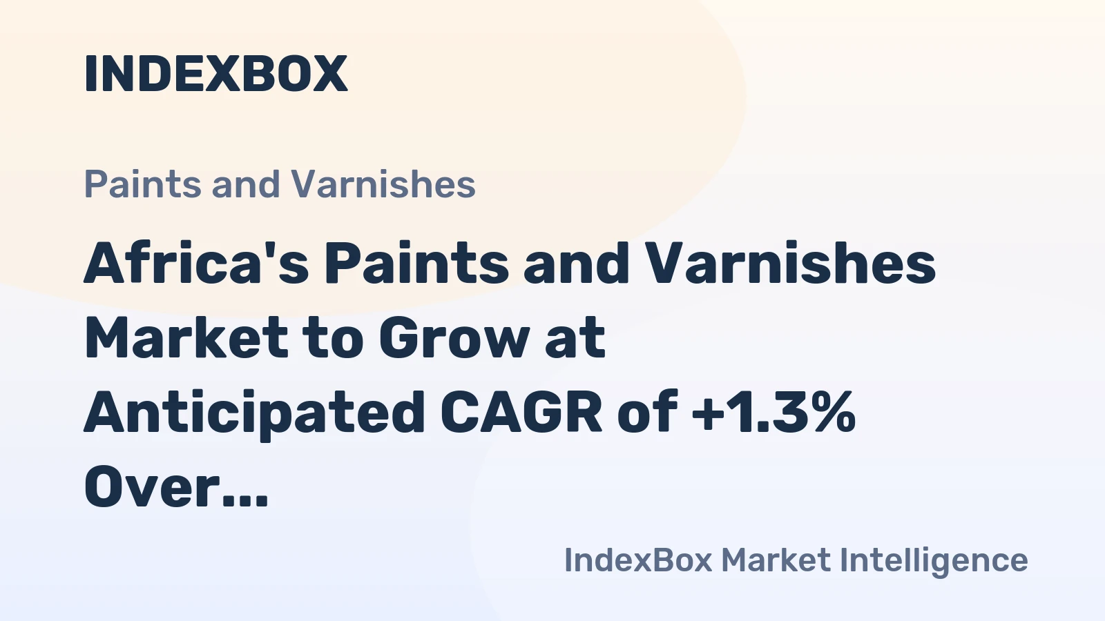 Africa's Paints and Varnishes Market to Grow at Anticipated CAGR of +1.3% Over Next Decade