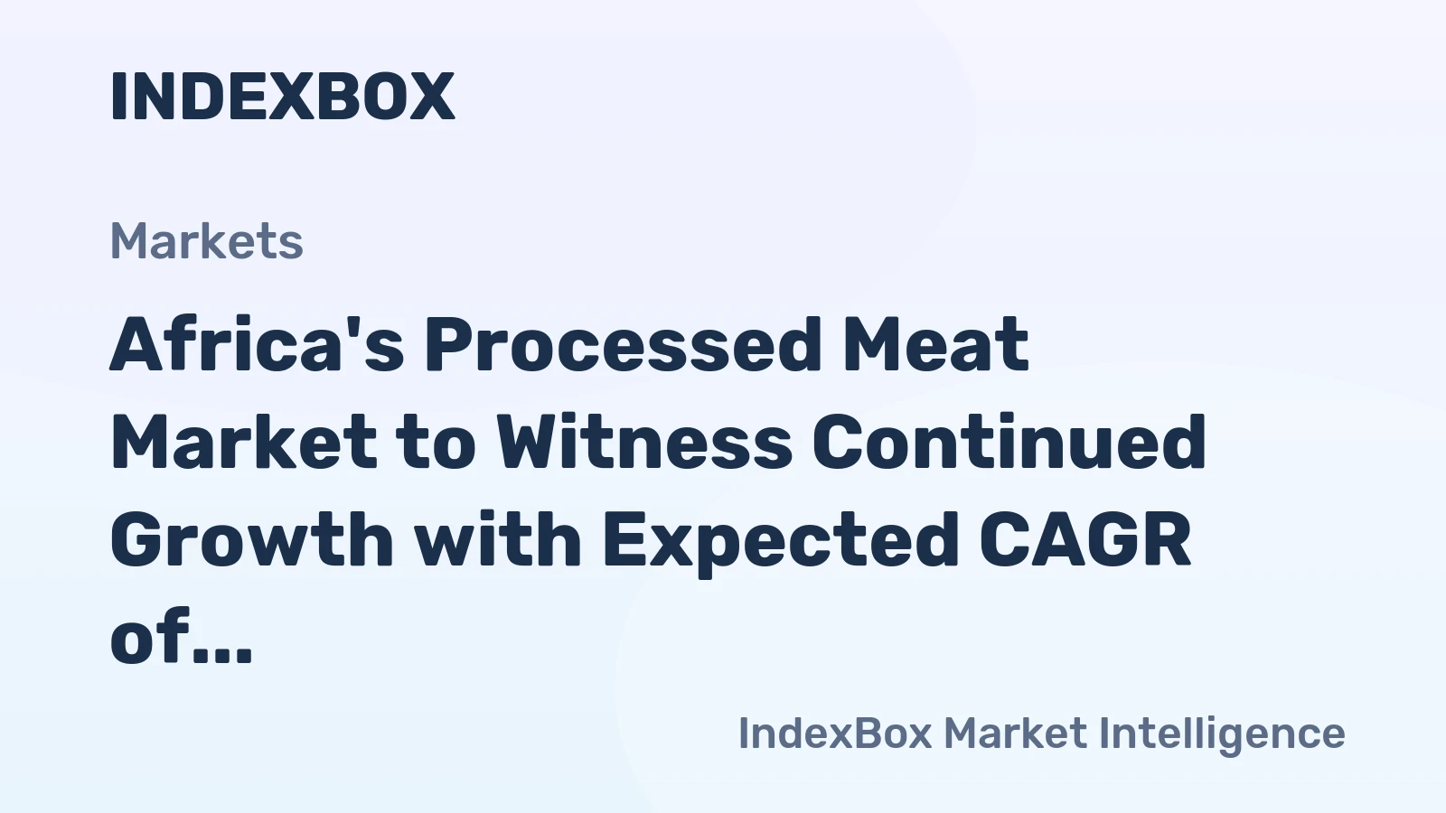 Africa's Processed Meat Market to Witness Continued Growth with Expected CAGR of +1.2% from 2024 to 2035