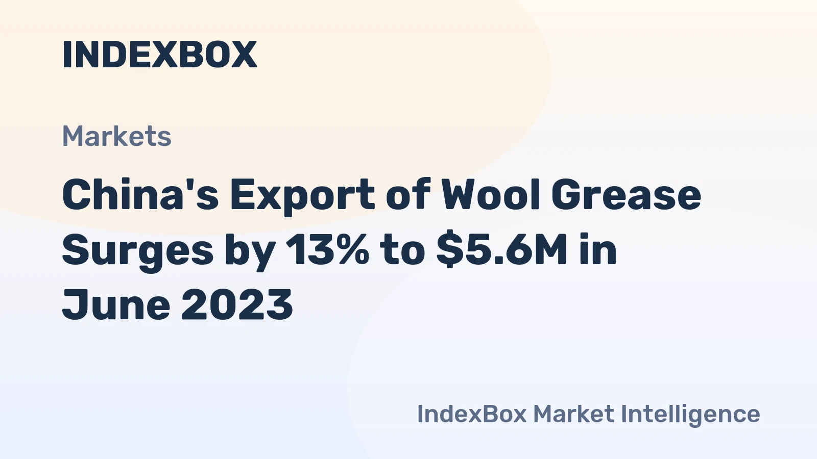 China's Export of Wool Grease Surges by 13% to $5.6M in June 2023