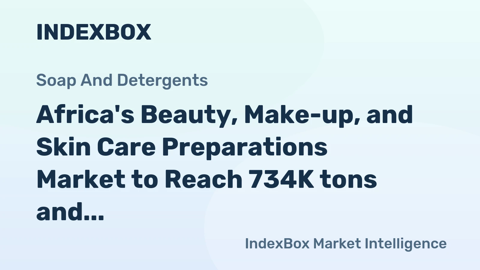 Africa's Beauty, Make-up, and Skin Care Preparations Market to Reach 734K tons and $4.7B by 2035