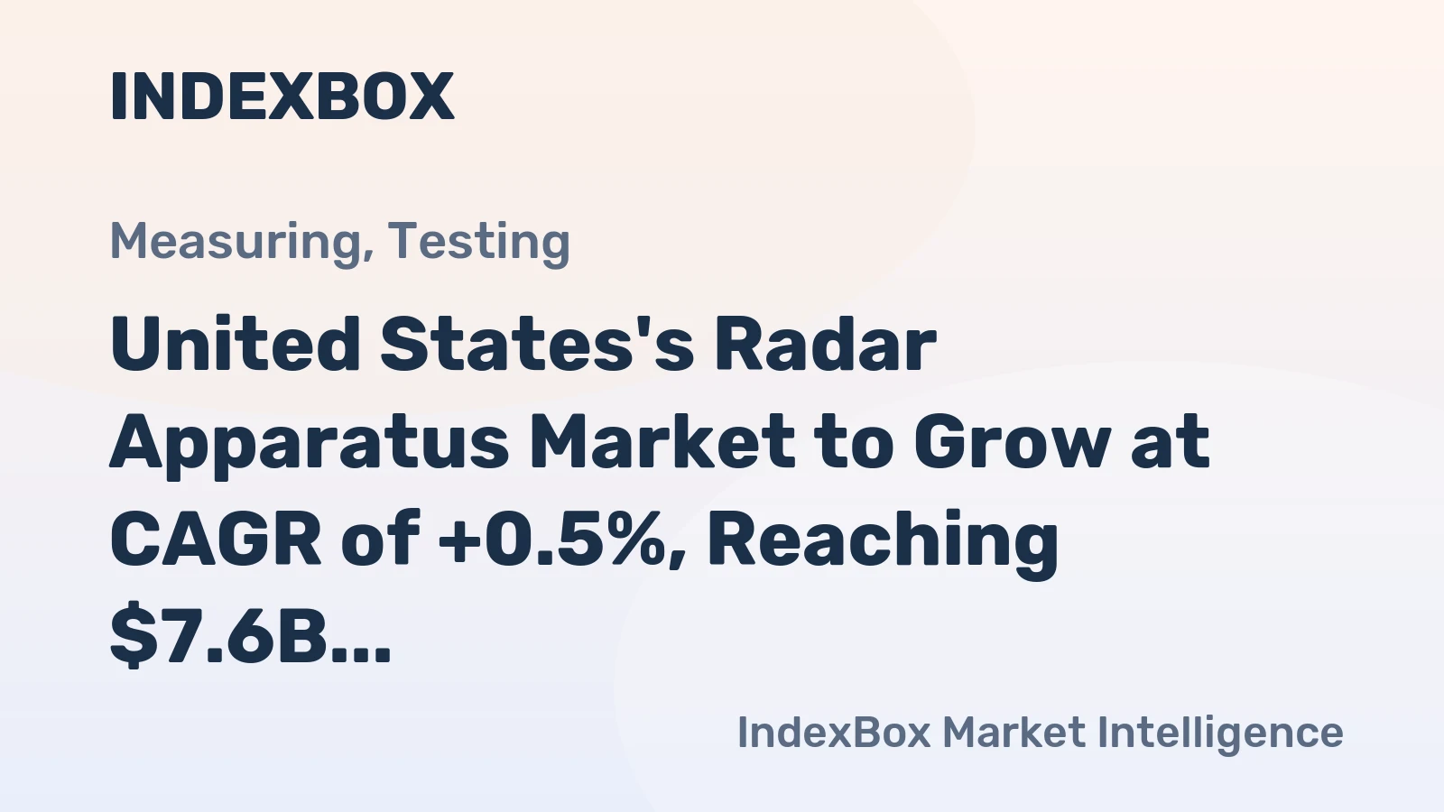 United States's Radar Apparatus Market to Grow at CAGR of +0.5%, Reaching $7.6B by 2035