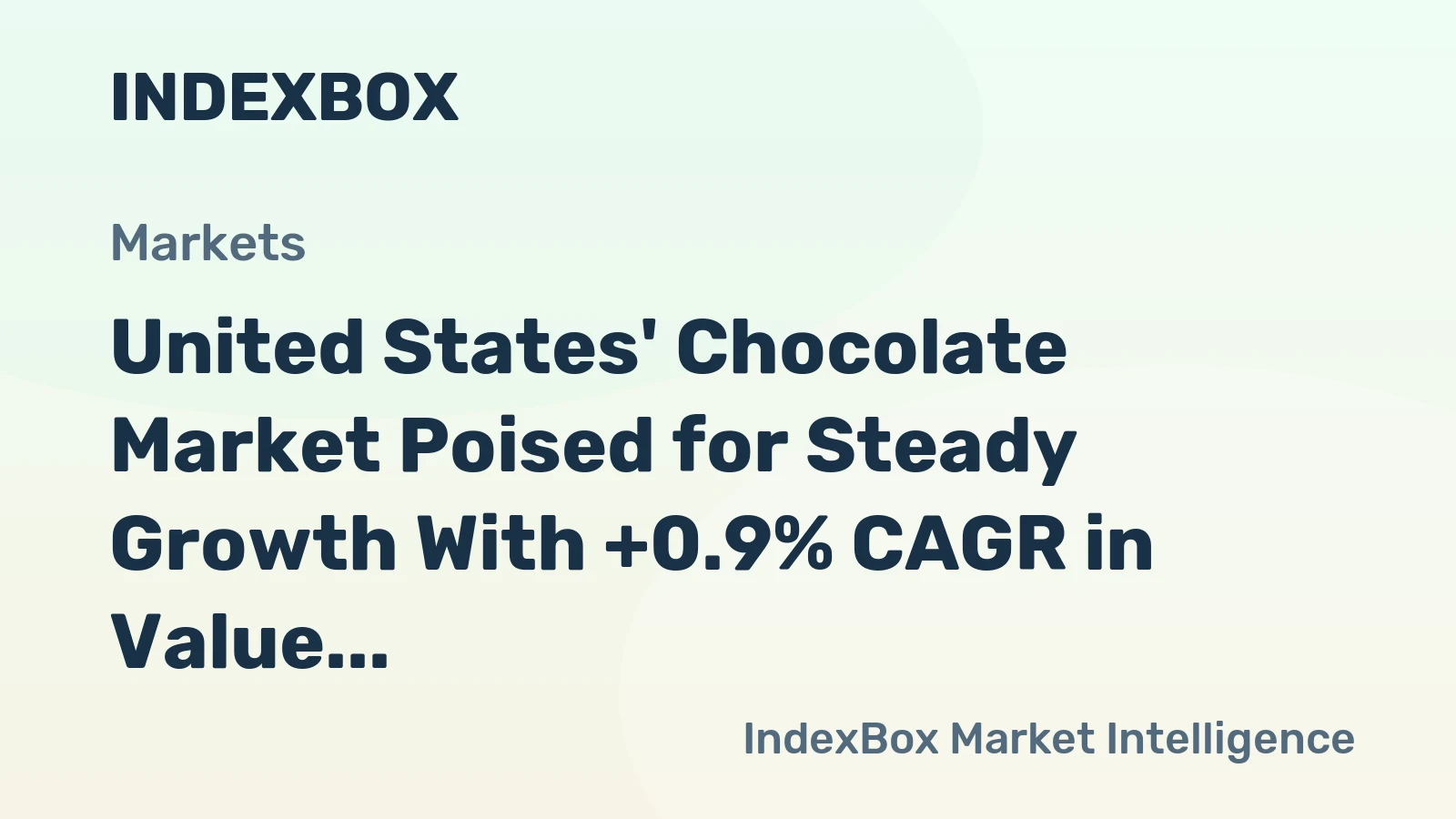 United States' Chocolate Market Poised for Steady Growth With +0.9% CAGR in Value