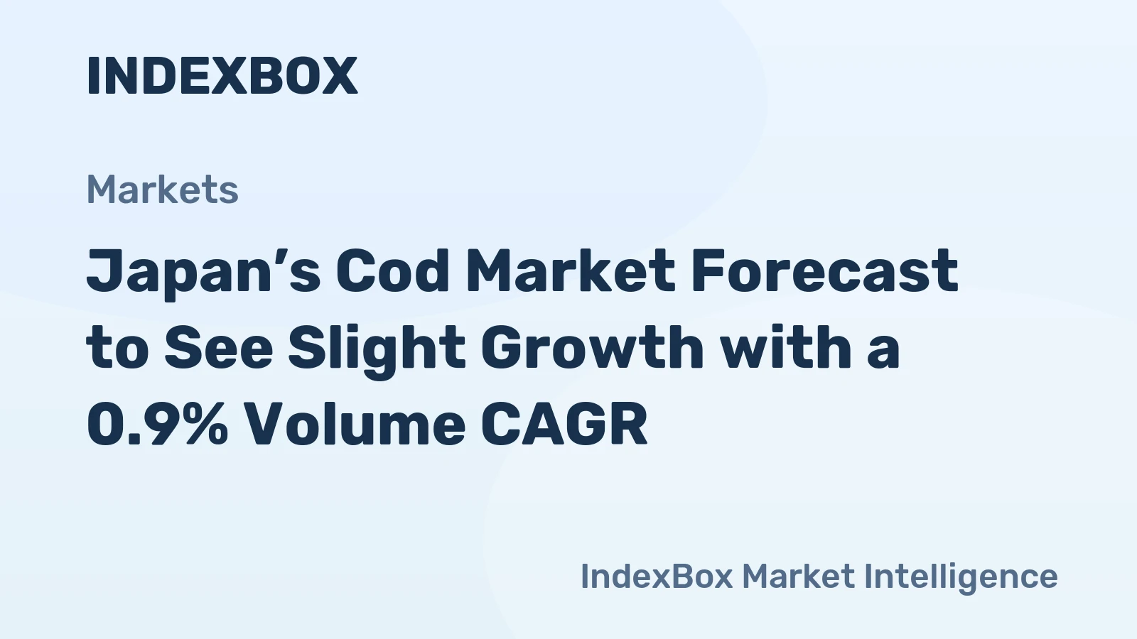 Japan’s Cod Market Forecast to See Slight Growth with a 0.9% Volume CAGR