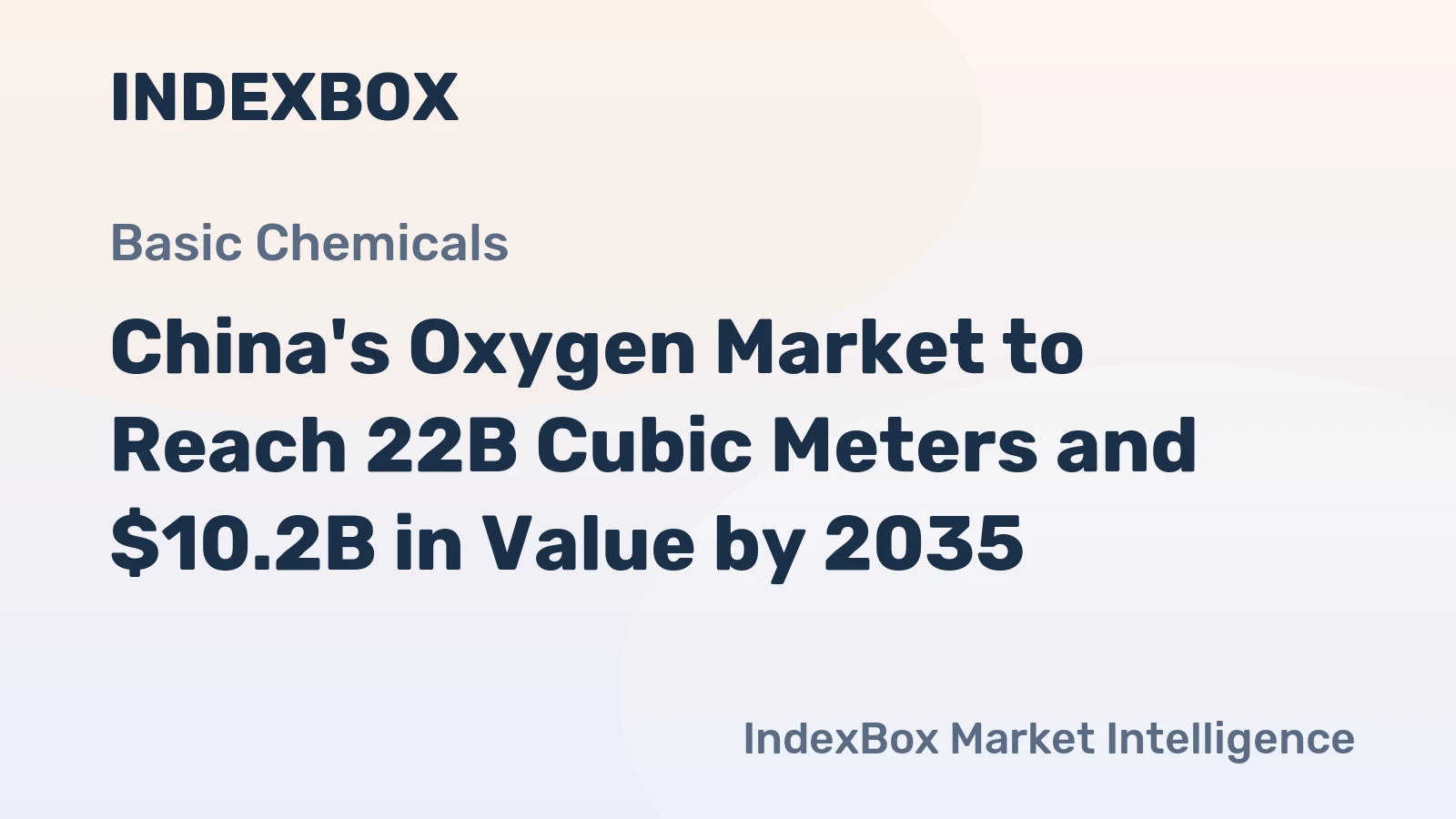 China's Oxygen Market to Reach 22B Cubic Meters and $10.2B in Value by 2035