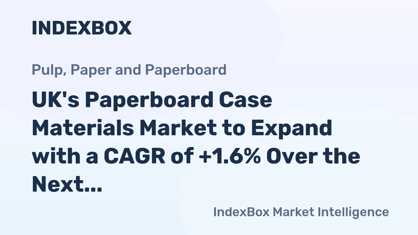 UK's Paperboard Case Materials Market to Expand with a CAGR of +1.6% Over the Next Decade