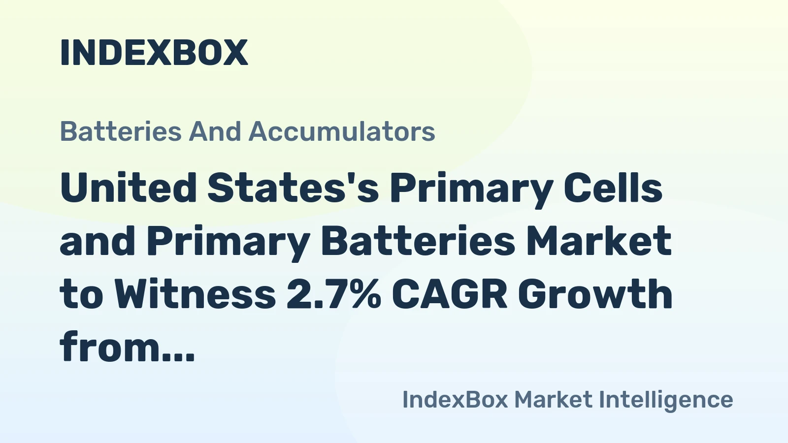 United States's Primary Cells and Primary Batteries Market to Witness 2.7% CAGR Growth from 2024-2035