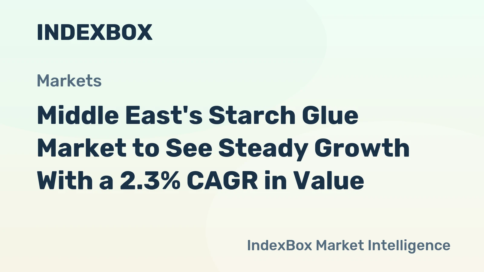 Middle East's Starch Glue Market to See Steady Growth With a 2.3% CAGR in Value