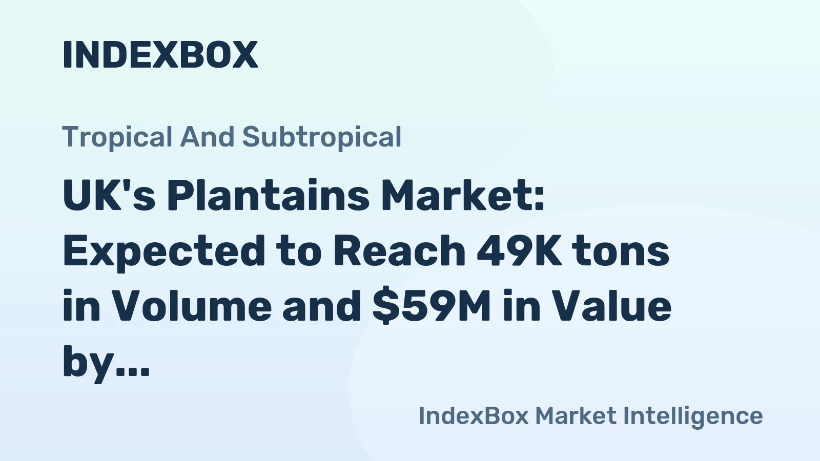 UK's Plantains Market: Expected to Reach 49K tons in Volume and $59M in Value by 2035