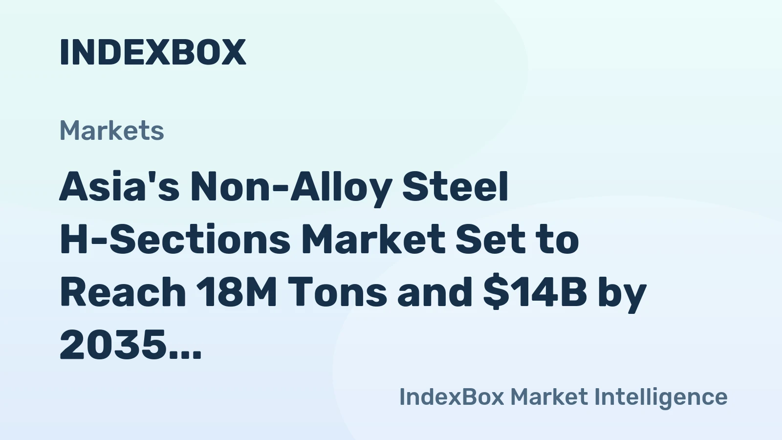 Asia's Non-Alloy Steel H-Sections Market Set to Reach 18M Tons and $14B by 2035