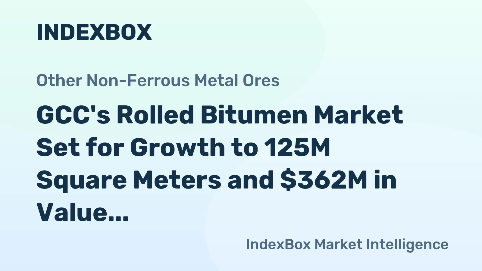 GCC's Rolled Bitumen Market Set for Growth to 125M Square Meters and $362M in Value
