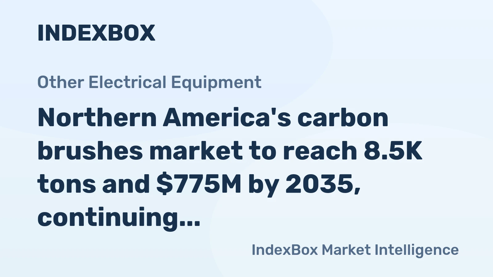 Northern America's carbon brushes market to reach 8.5K tons and $775M by 2035, continuing steady growth in volume and value.