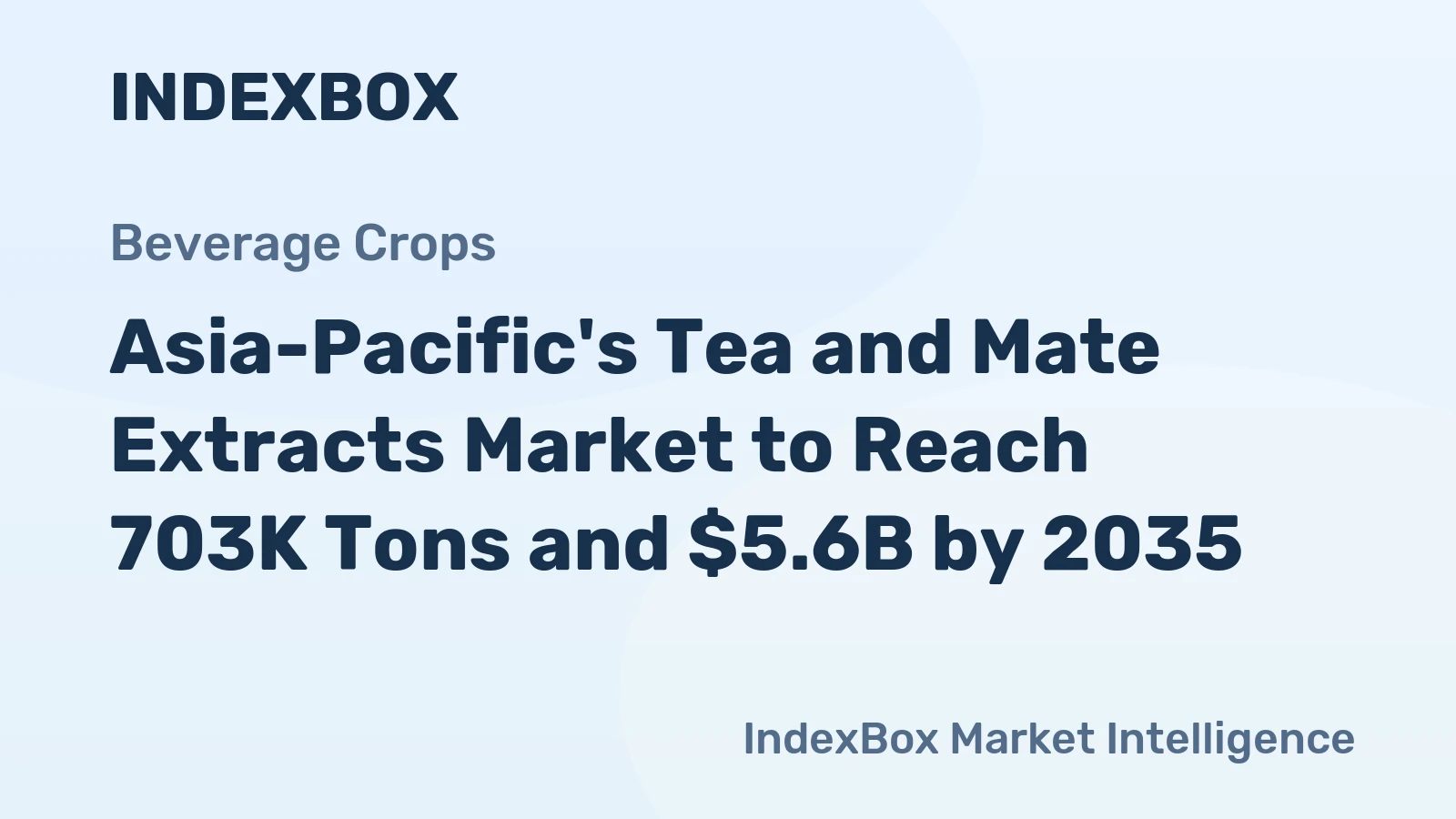Asia-Pacific's Tea and Mate Extracts Market to Reach 703K Tons and $5.6B by 2035