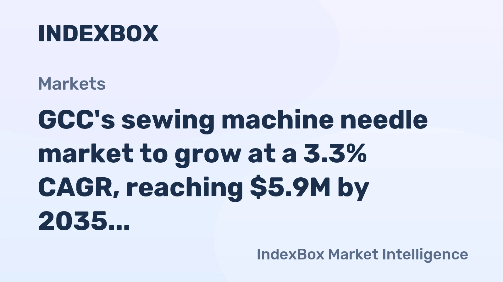 GCC's sewing machine needle market to grow at a 3.3% CAGR, reaching $5.9M by 2035 on steady demand.
