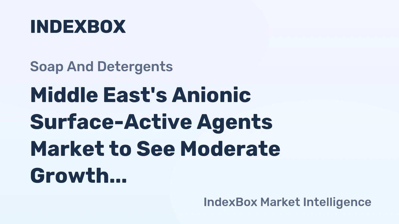 Middle East's Anionic Surface-Active Agents Market to See Moderate Growth with a CAGR of +1.0% from 2024 to 2035