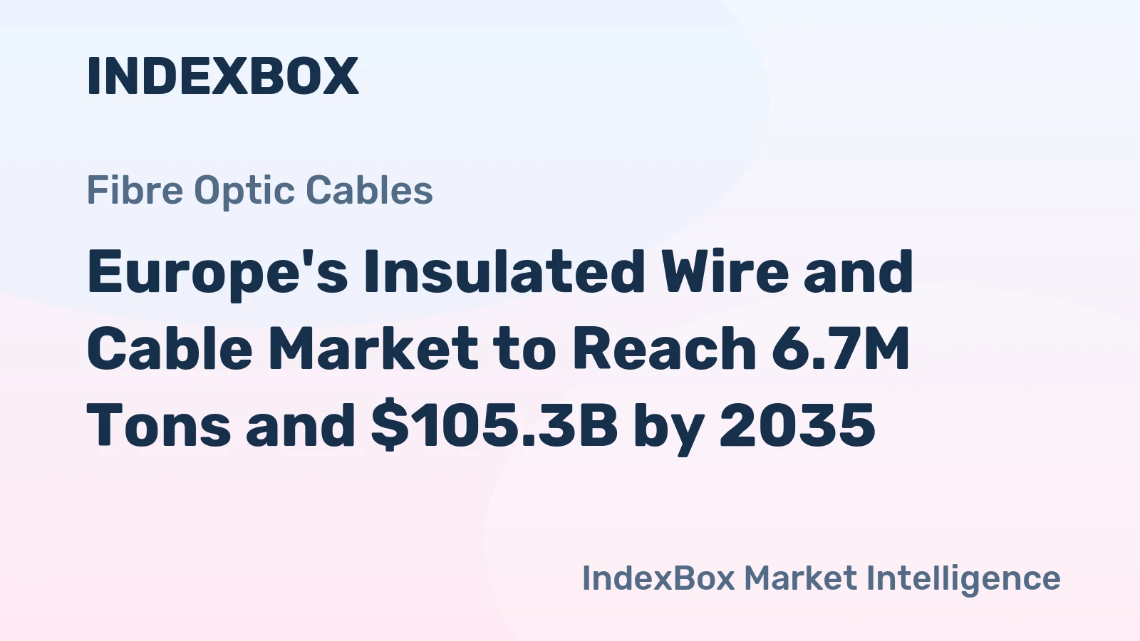 Europe's Insulated Wire and Cable Market to Reach 6.7M Tons and $105.3B by 2035