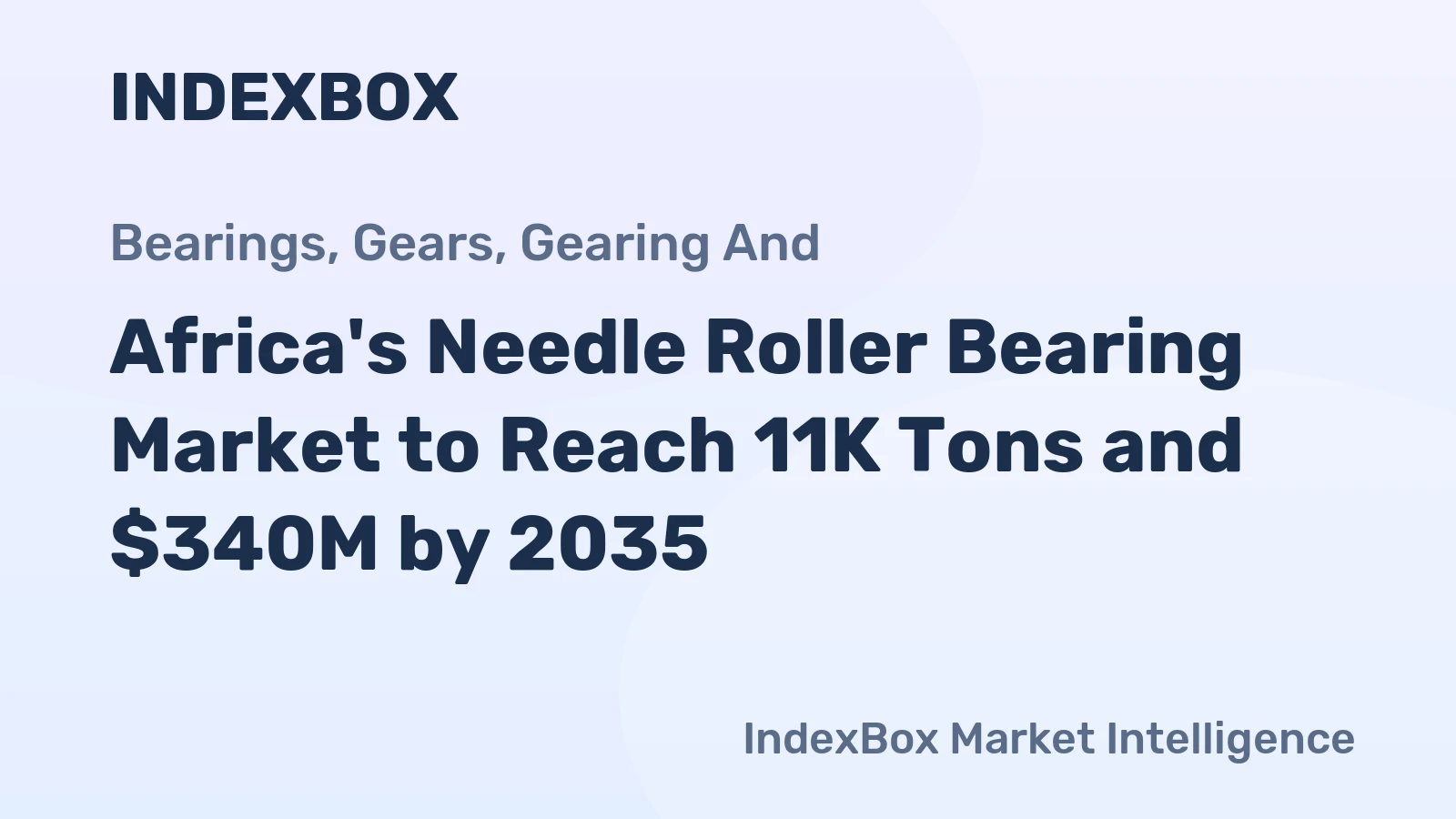Africa's Needle Roller Bearing Market to Reach 11K Tons and $340M by 2035
