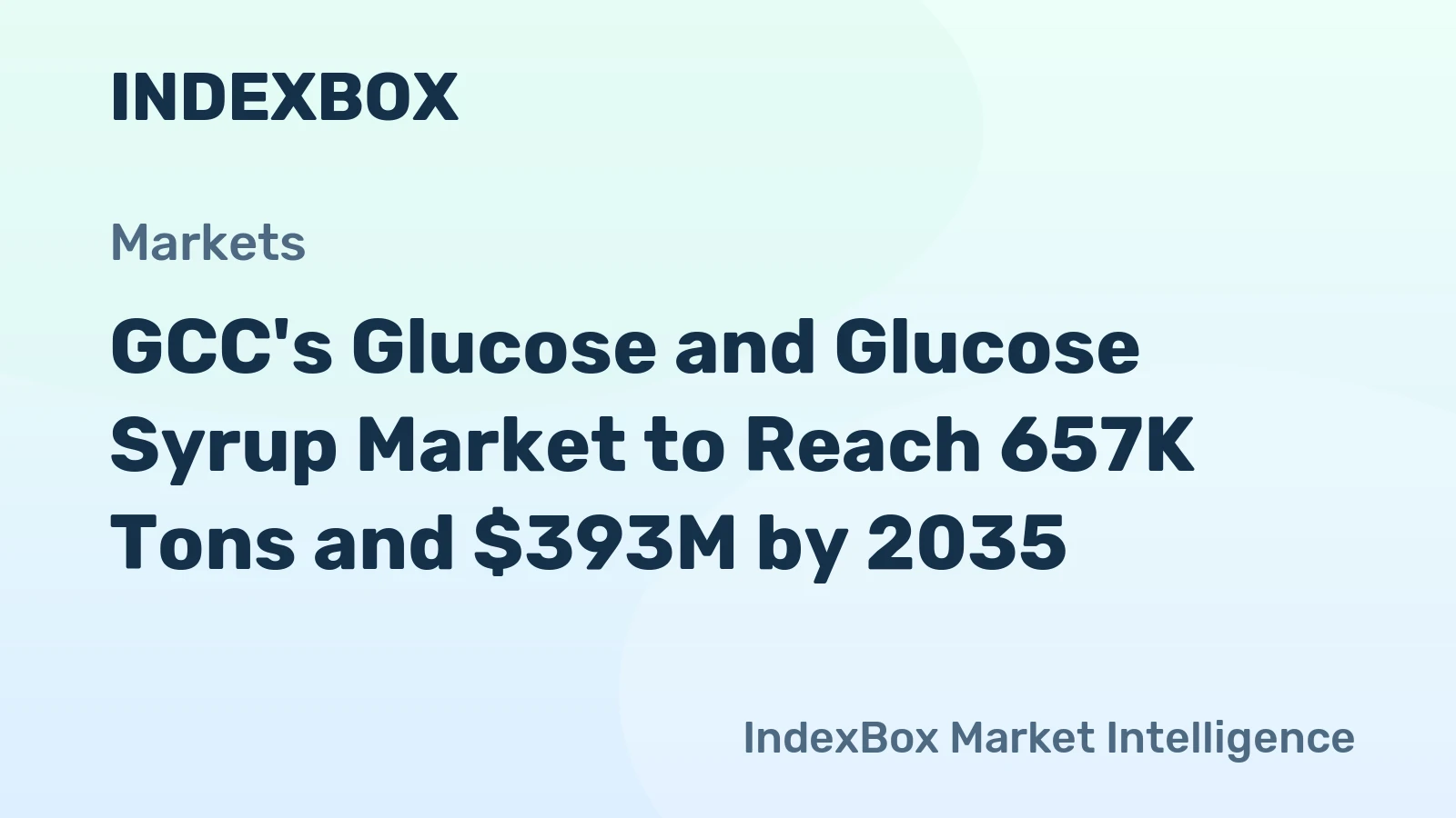 GCC's Glucose and Glucose Syrup Market to Reach 657K Tons and $393M by 2035