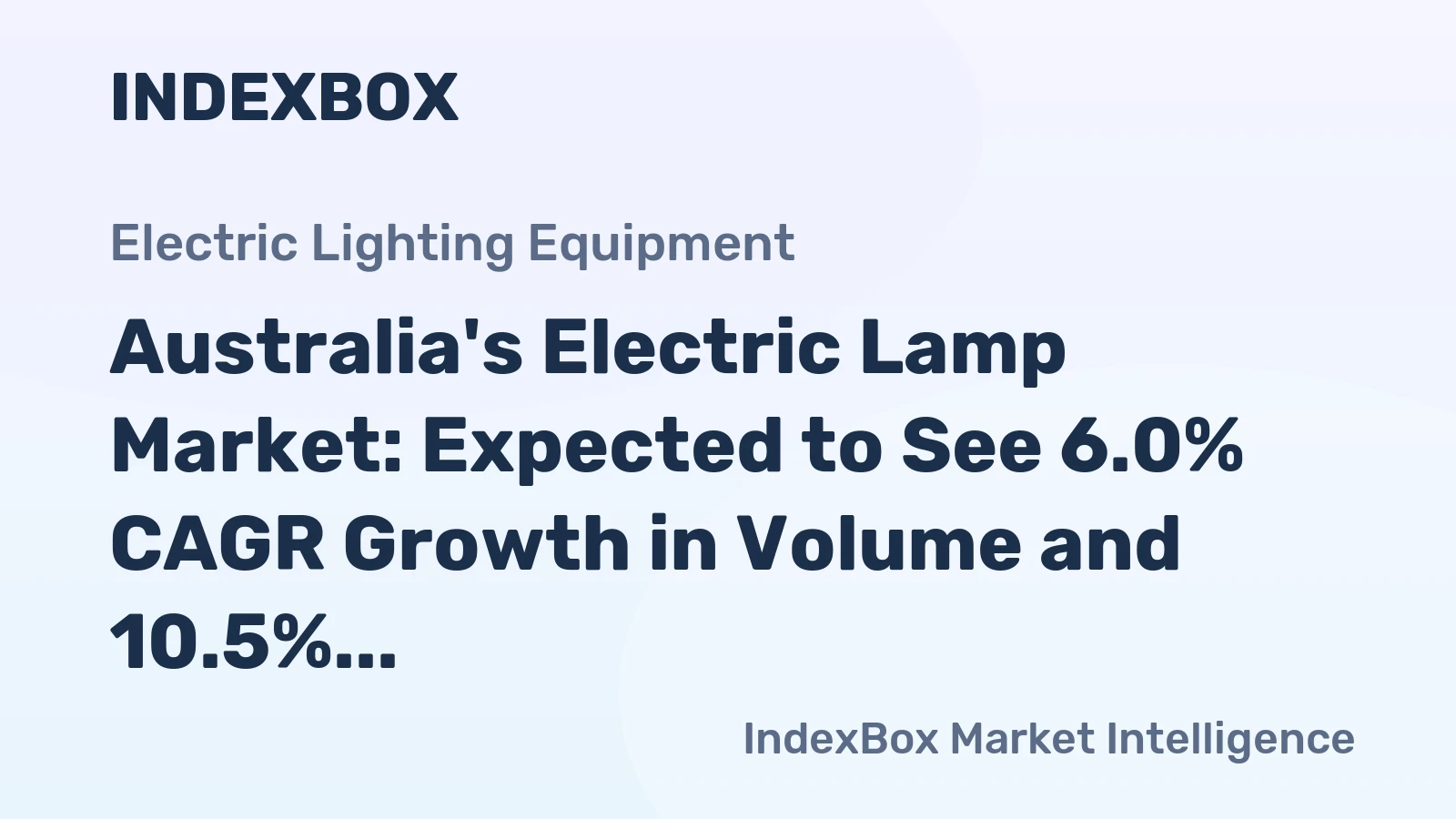Australia's Electric Lamp Market: Expected to See 6.0% CAGR Growth in Volume and 10.5% CAGR Growth in Value from 2024 to 2035