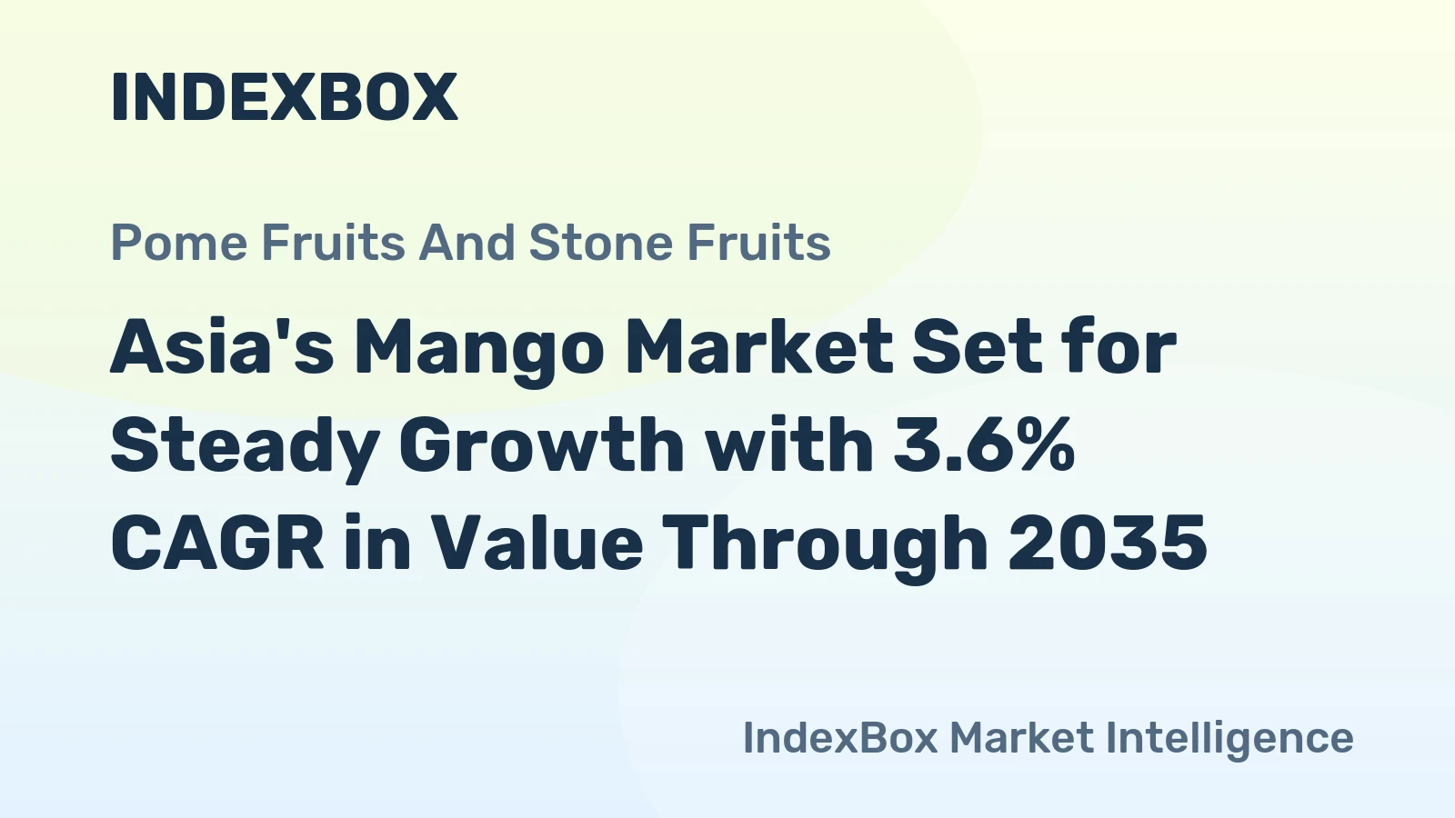 Asia's Mango Market Set for Steady Growth with 3.6% CAGR in Value Through 2035