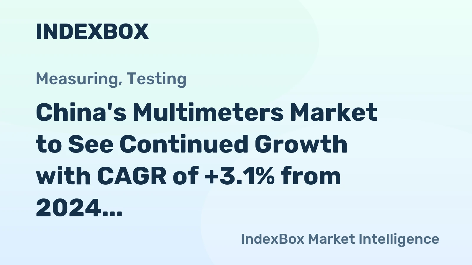 China's Multimeters Market to See Continued Growth with CAGR of +3.1% from 2024 to 2035, Reaching 7.6M units