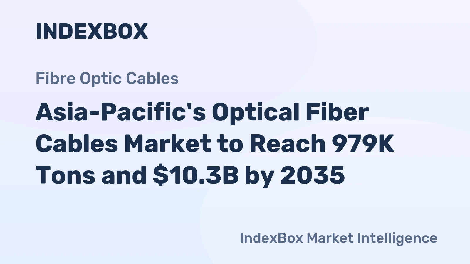 Asia-Pacific's Optical Fiber Cables Market to Reach 979K Tons and $10.3B by 2035