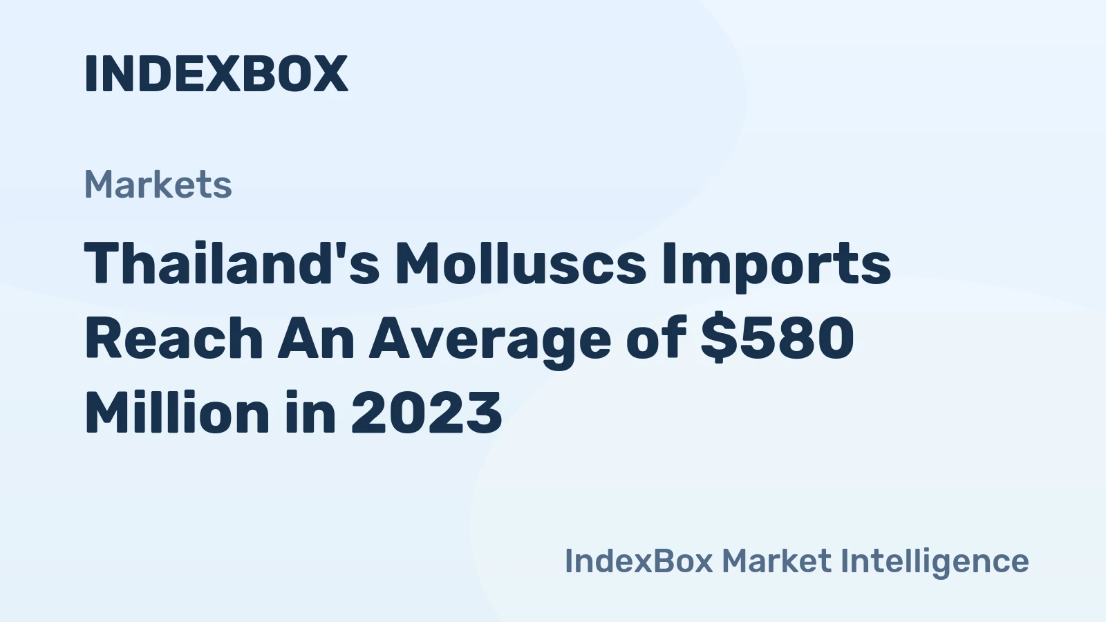 Thailand's Molluscs Imports Reach An Average of $580 Million in 2023