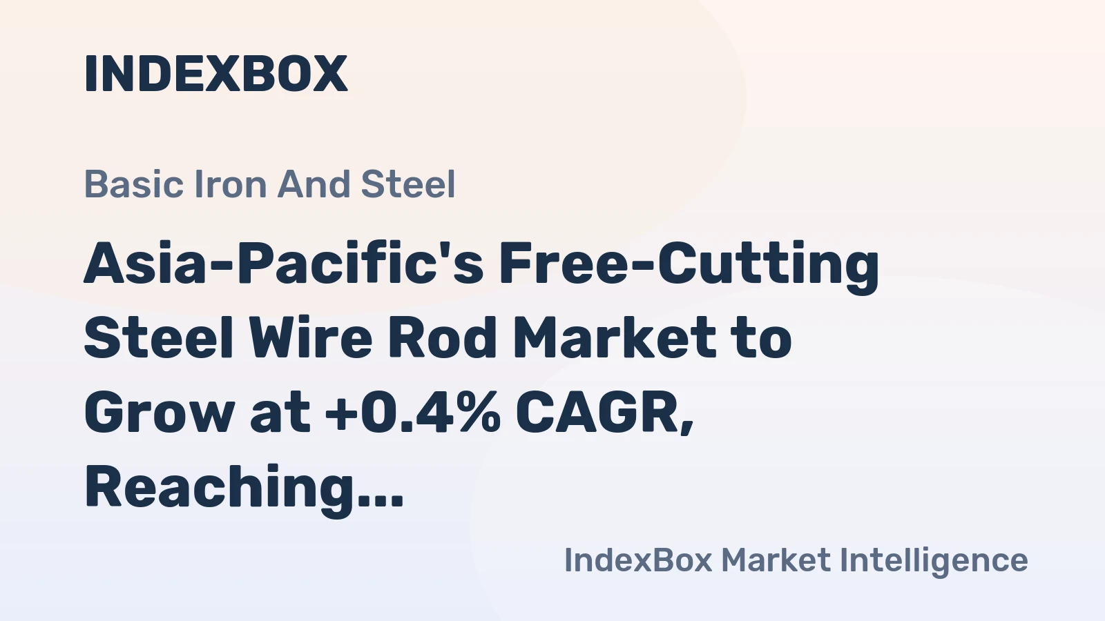 Asia-Pacific's Free-Cutting Steel Wire Rod Market to Grow at +0.4% CAGR, Reaching $255M by 2035