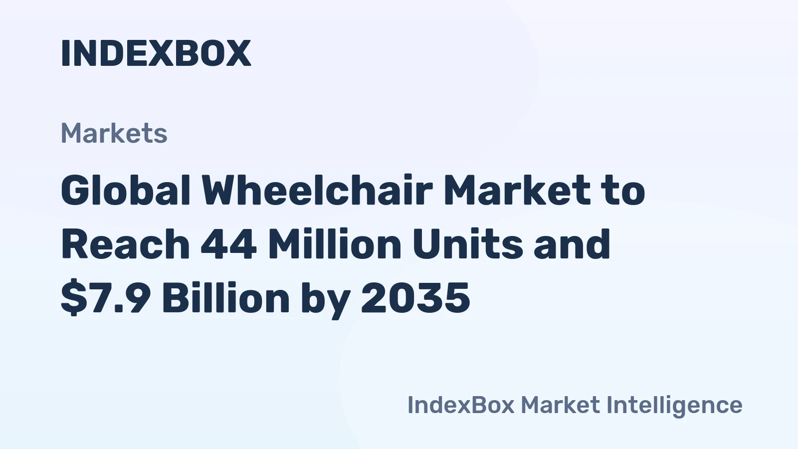 Global Wheelchair Market to Reach 44 Million Units and $7.9 Billion by 2035