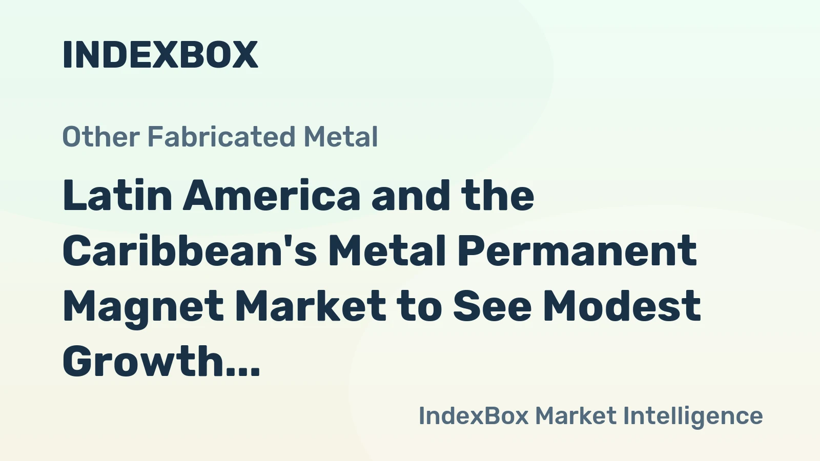 Latin America and the Caribbean's Metal Permanent Magnet Market to See Modest Growth with a +0.4% Volume CAGR Through 2035