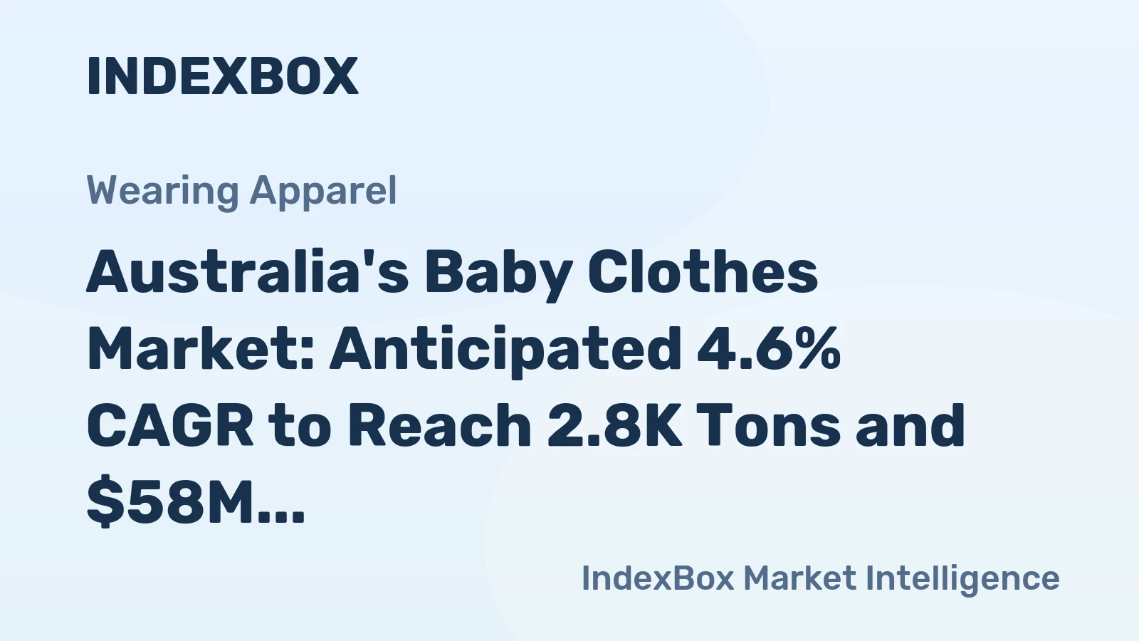 Australia's Baby Clothes Market: Anticipated 4.6% CAGR to Reach 2.8K Tons and $58M by 2035