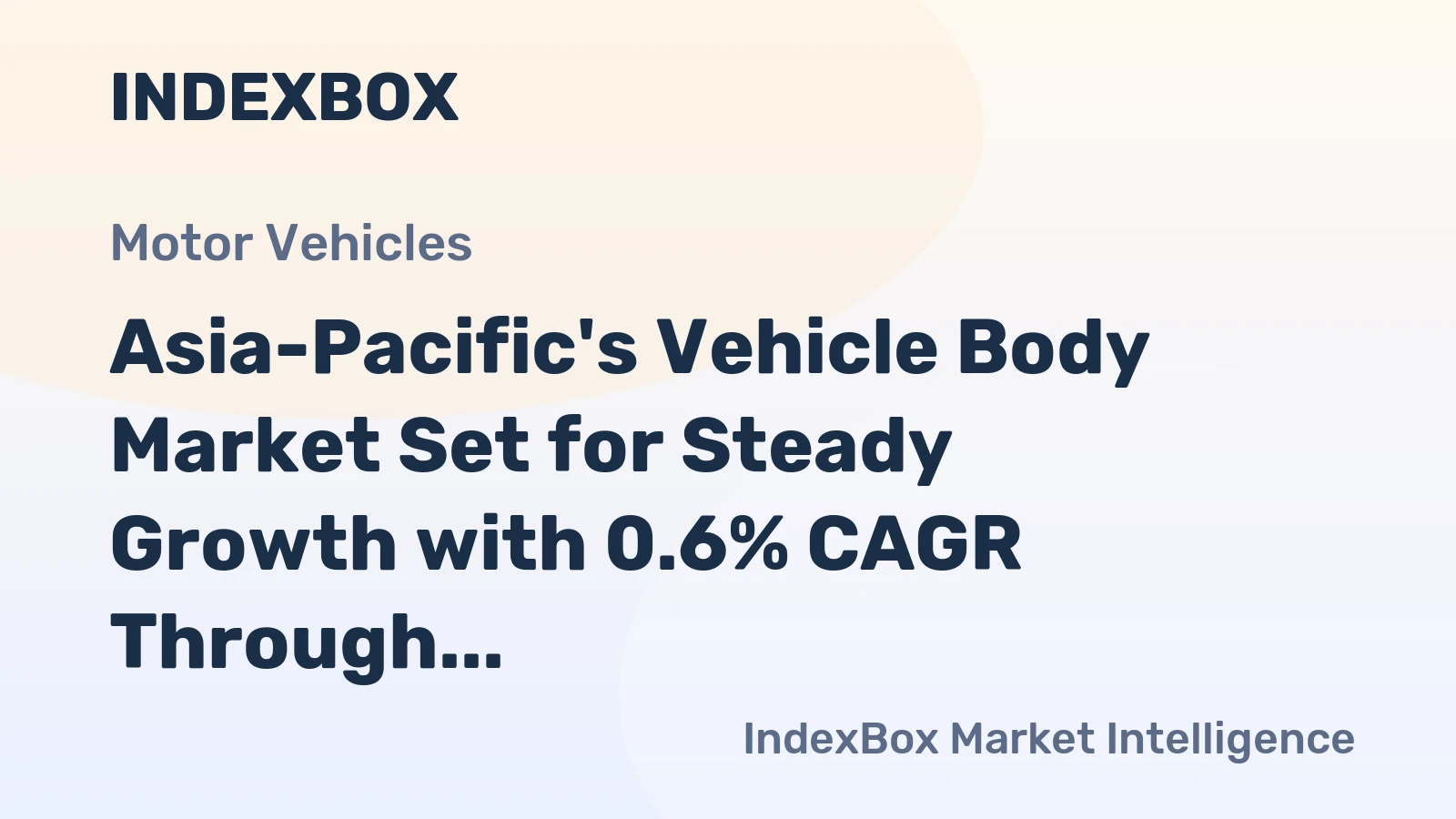 Asia-Pacific's Vehicle Body Market Set for Steady Growth with 0.6% CAGR Through 2035