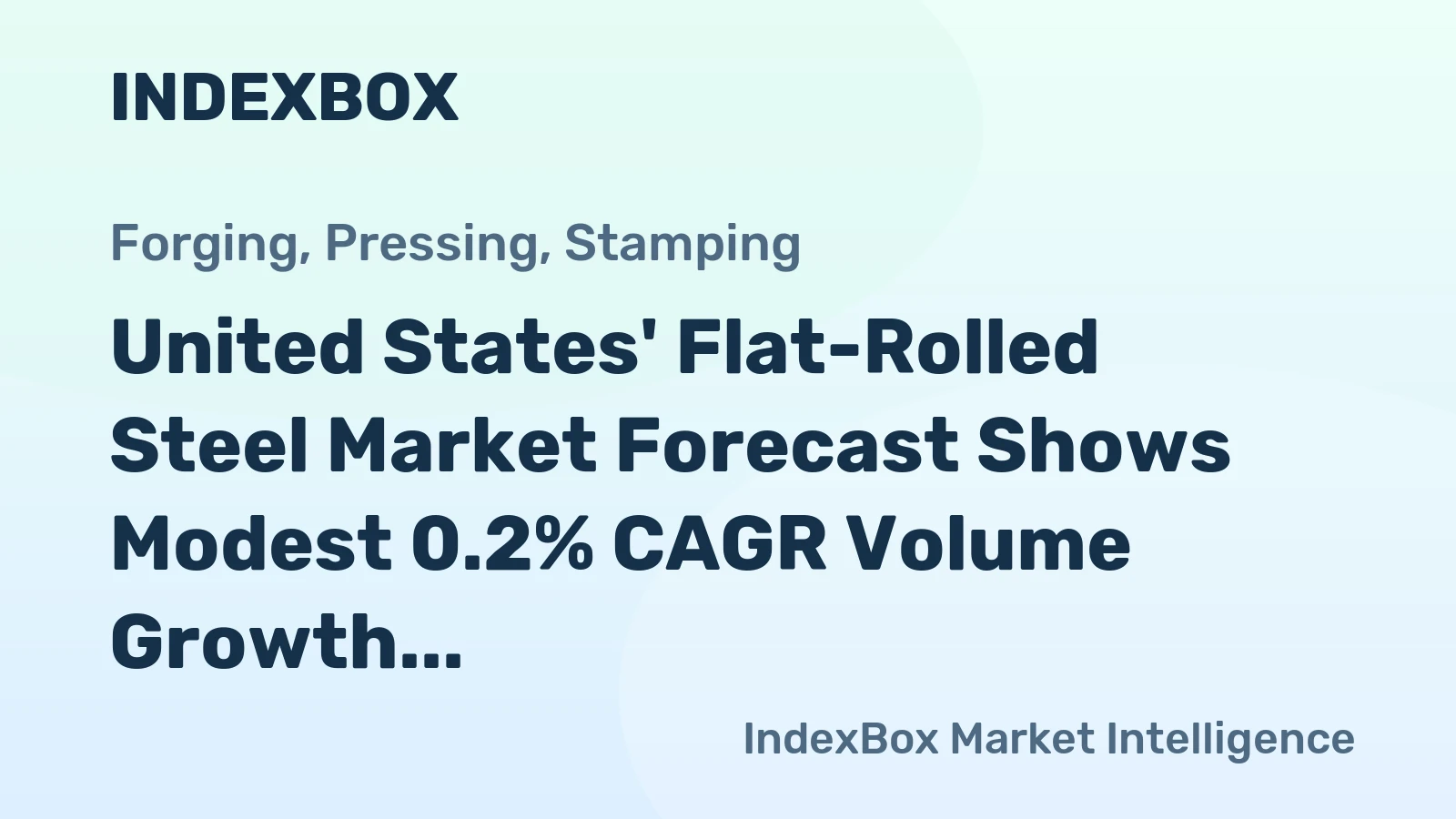 United States' Flat-Rolled Steel Market Forecast Shows Modest 0.2% CAGR Volume Growth Through 2035