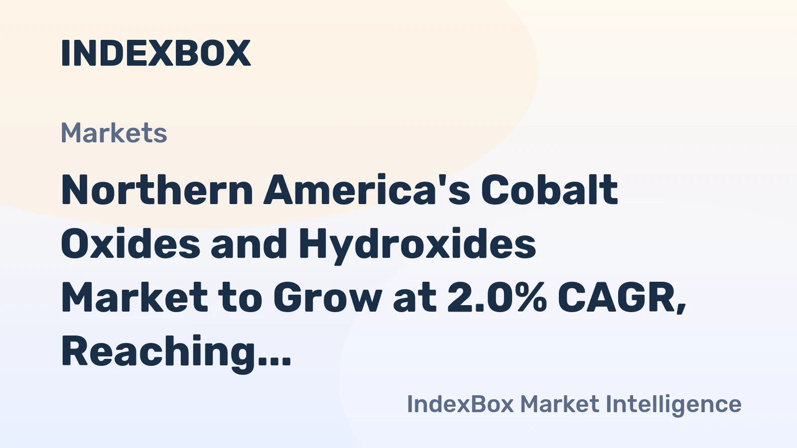 Northern America's Cobalt Oxides and Hydroxides Market to Grow at 2.0% CAGR, Reaching $54M by 2035 on Steady Demand