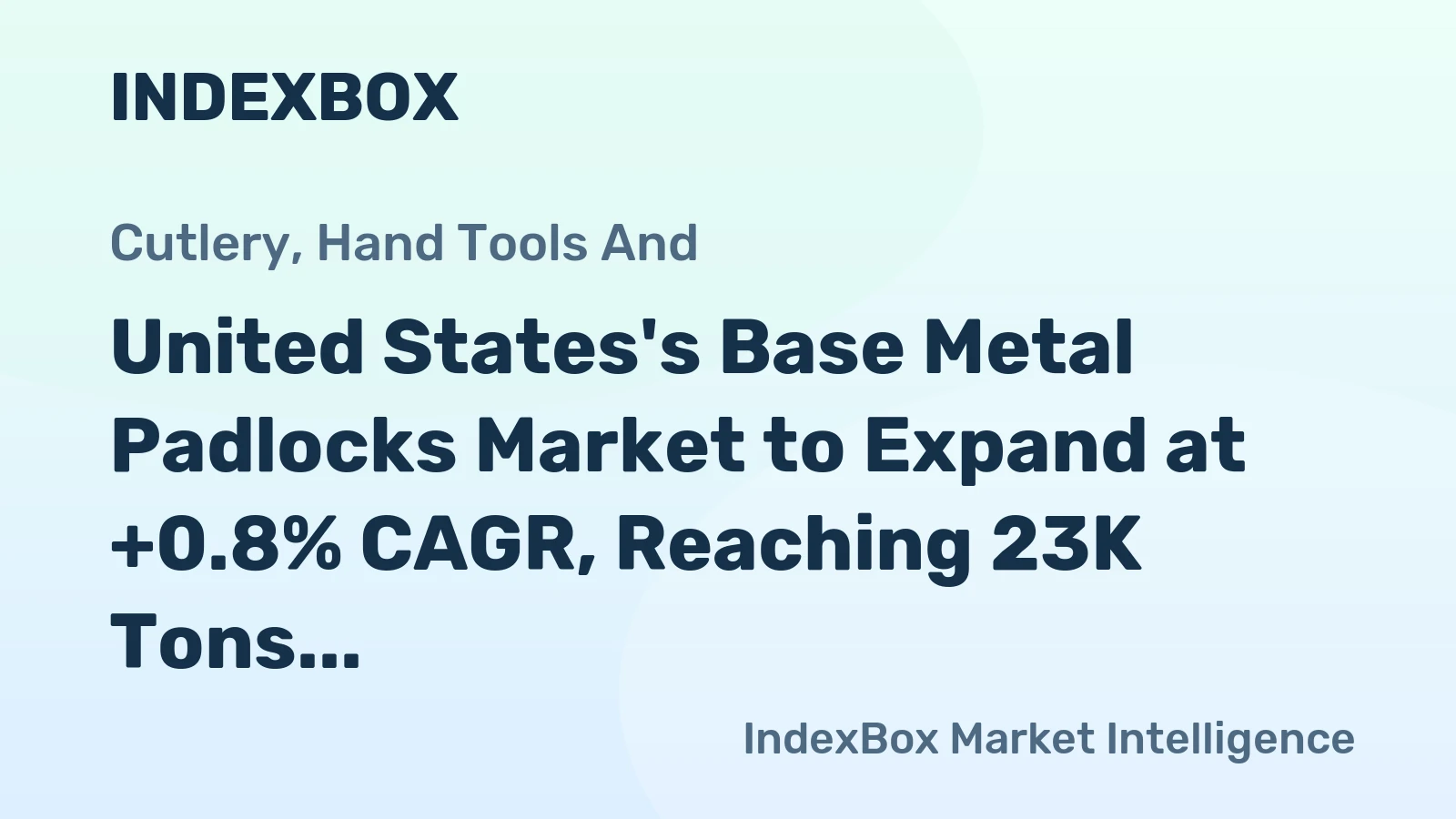 United States's Base Metal Padlocks Market to Expand at +0.8% CAGR, Reaching 23K Tons by 2035