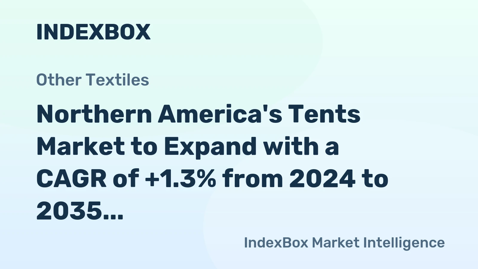 Northern America's Tents Market to Expand with a CAGR of +1.3% from 2024 to 2035