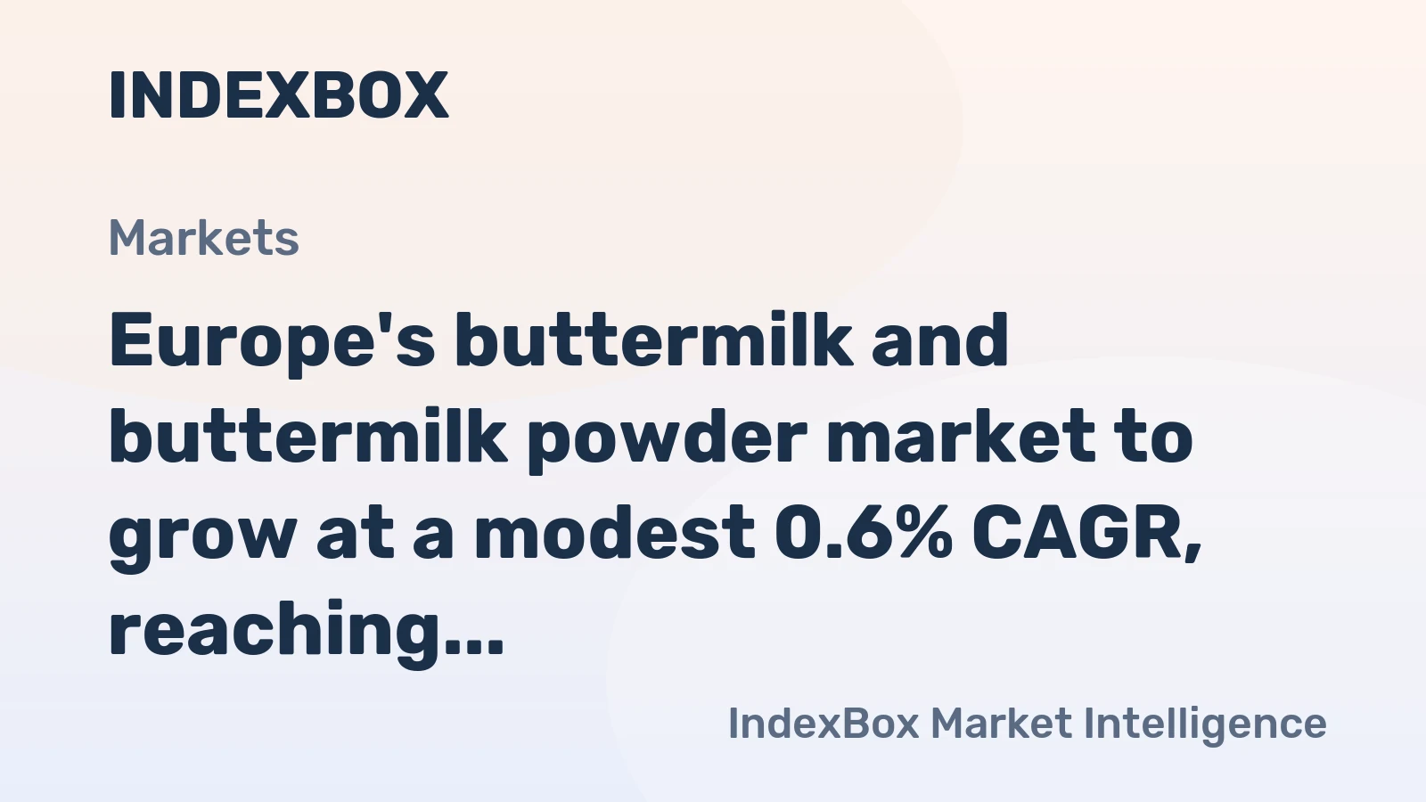 Europe's buttermilk and buttermilk powder market to grow at a modest 0.6% CAGR, reaching 1.9M tons by 2035.