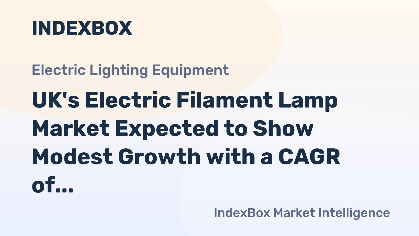 UK's Electric Filament Lamp Market Expected to Show Modest Growth with a CAGR of +0.4% from 2024-2035