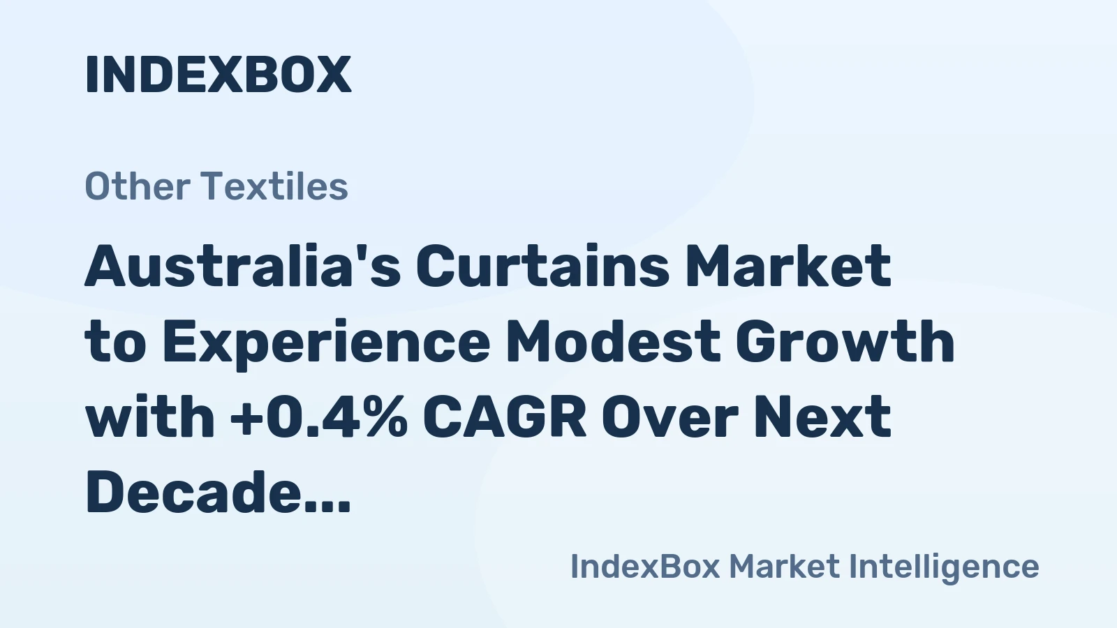 Australia's Curtains Market to Experience Modest Growth with +0.4% CAGR Over Next Decade