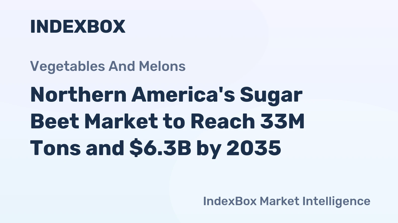 Northern America's Sugar Beet Market to Reach 33M Tons and $6.3B by 2035