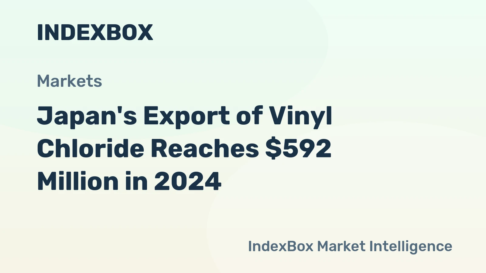 Japan's Export of Vinyl Chloride Reaches $592 Million in 2024