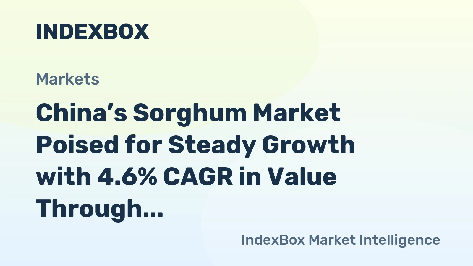 China’s Sorghum Market Poised for Steady Growth with 4.6% CAGR in Value Through 2035