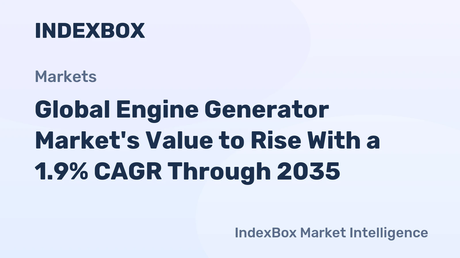 Global Engine Generator Market's Value to Rise With a 1.9% CAGR Through 2035