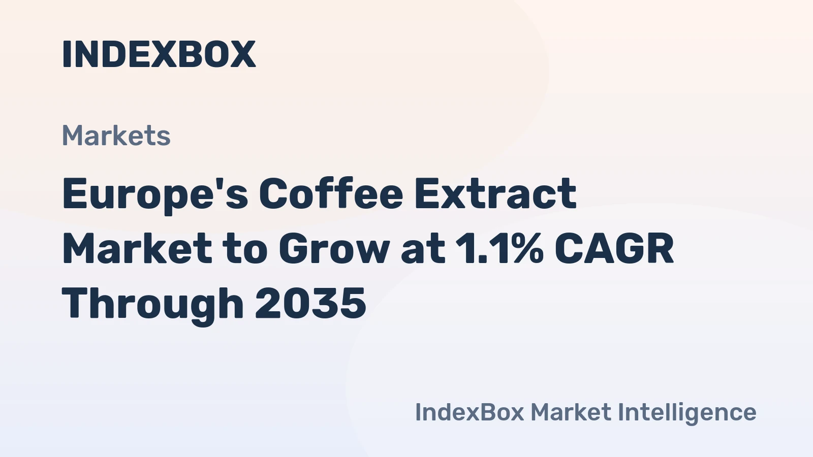 Europe's Coffee Extract Market to Grow at 1.1% CAGR Through 2035