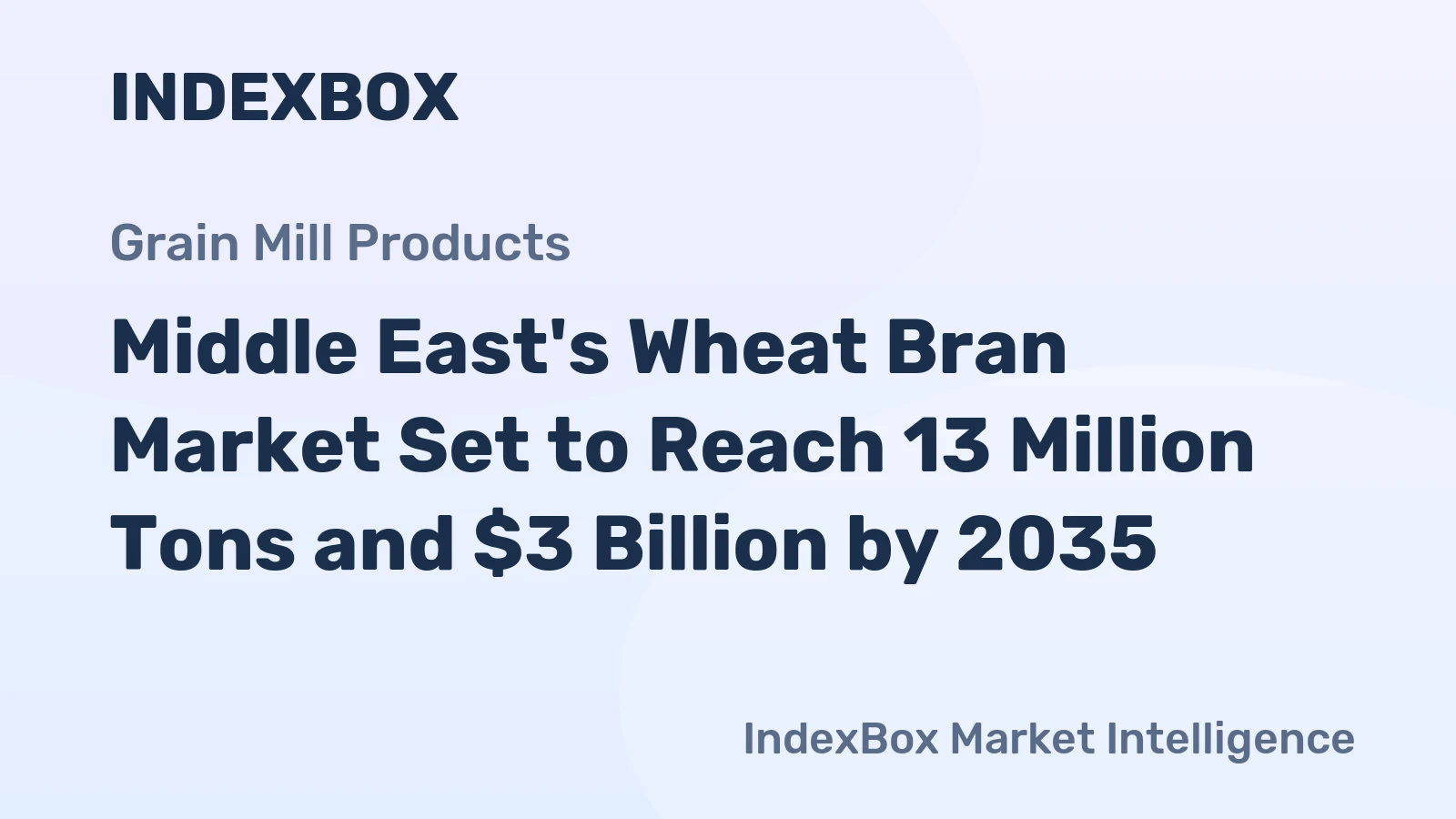 Middle East's Wheat Bran Market Set to Reach 13 Million Tons and $3 Billion by 2035