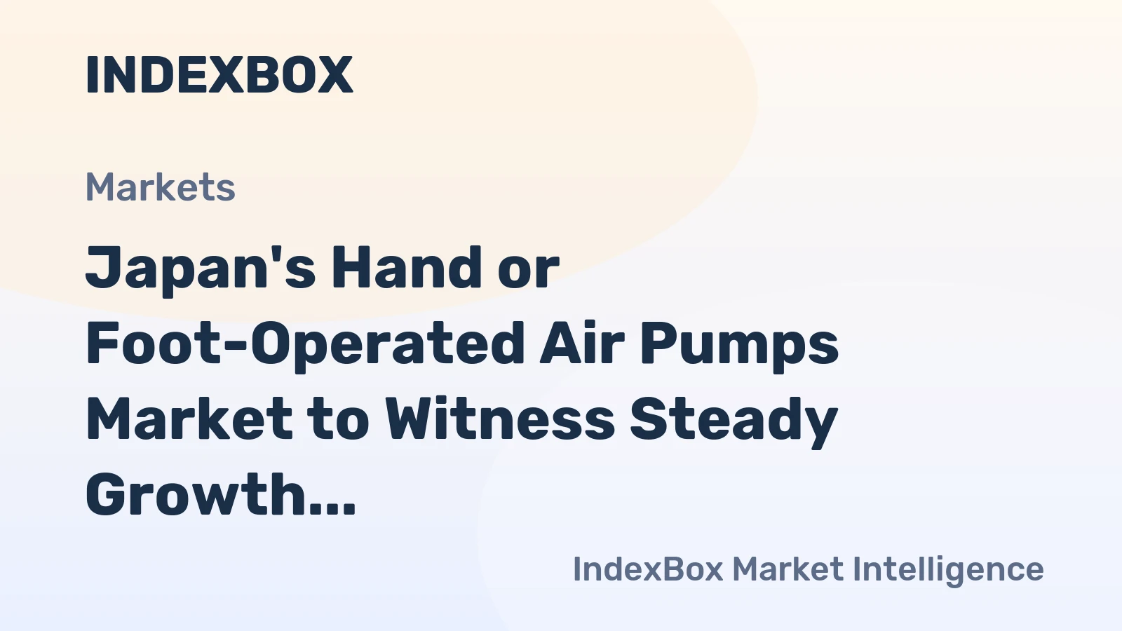 Japan's Hand or Foot-Operated Air Pumps Market to Witness Steady Growth with +0.9% CAGR by 2035