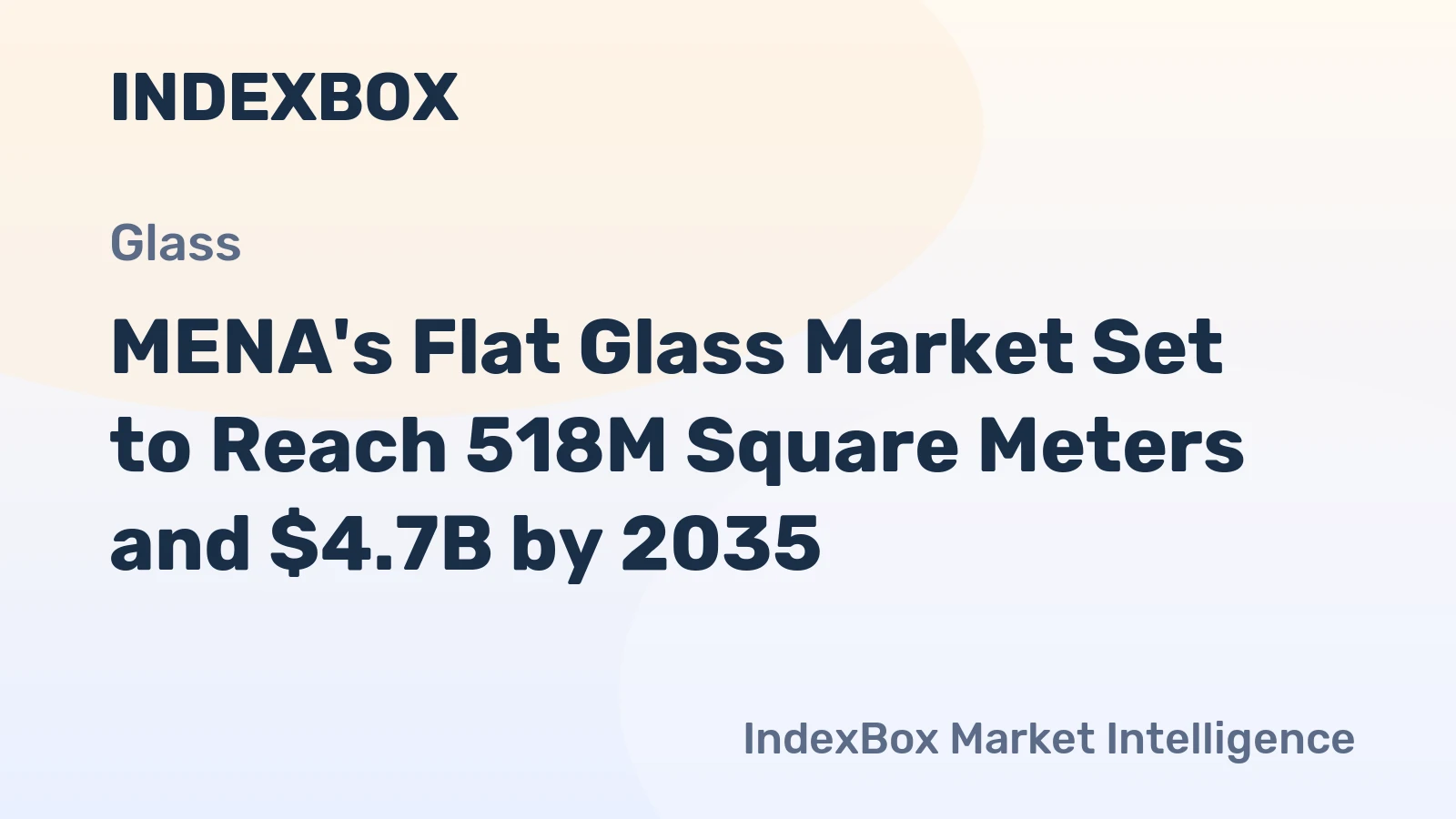 MENA's Flat Glass Market Set to Reach 518M Square Meters and $4.7B by 2035