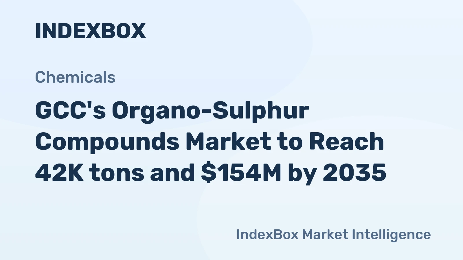 GCC's Organo-Sulphur Compounds Market to Reach 42K tons and $154M by 2035