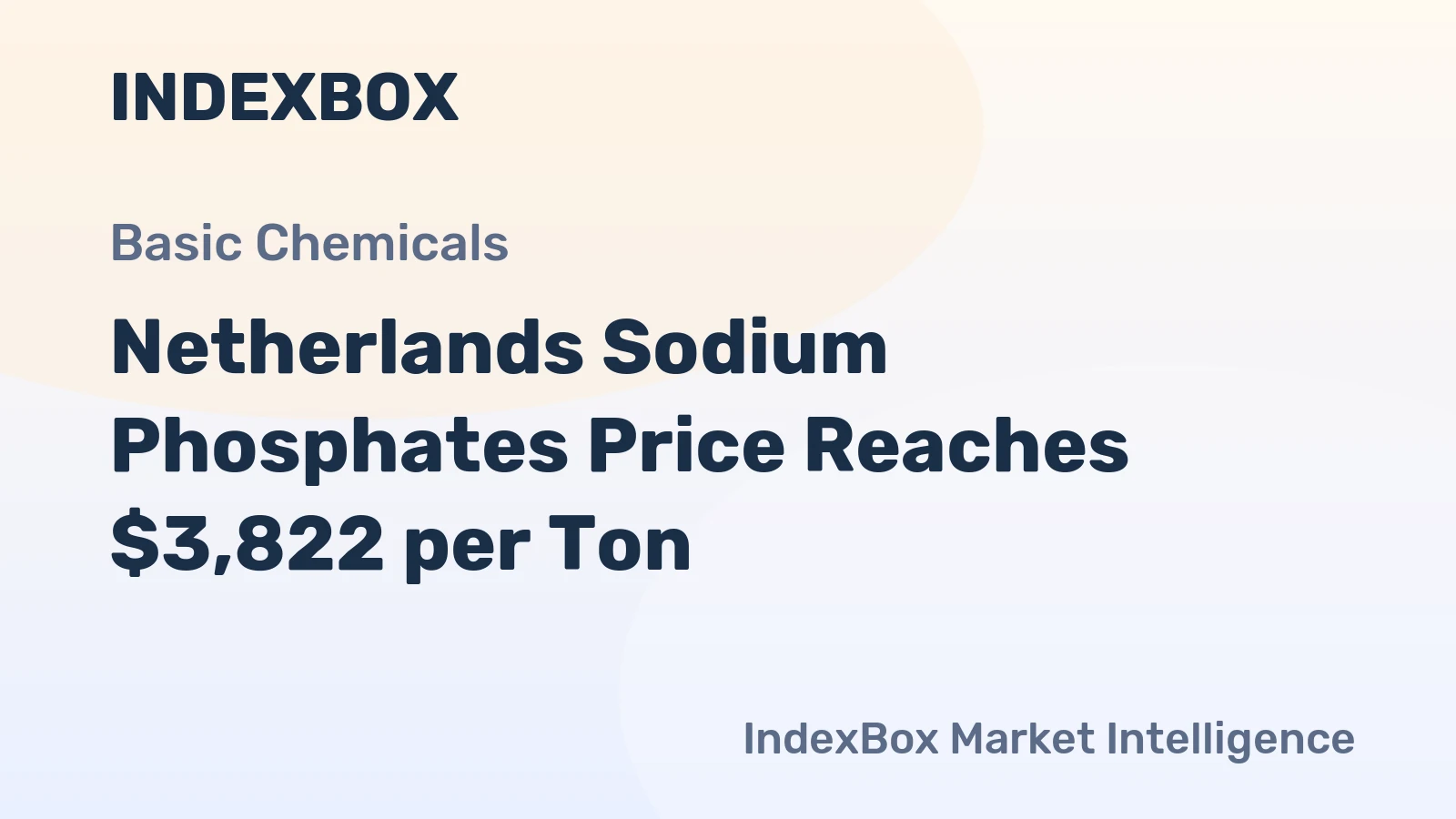 Netherlands Sodium Phosphates Price Reaches $3,822 per Ton